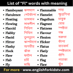 List of "Fl" words with meaning - English For Kids